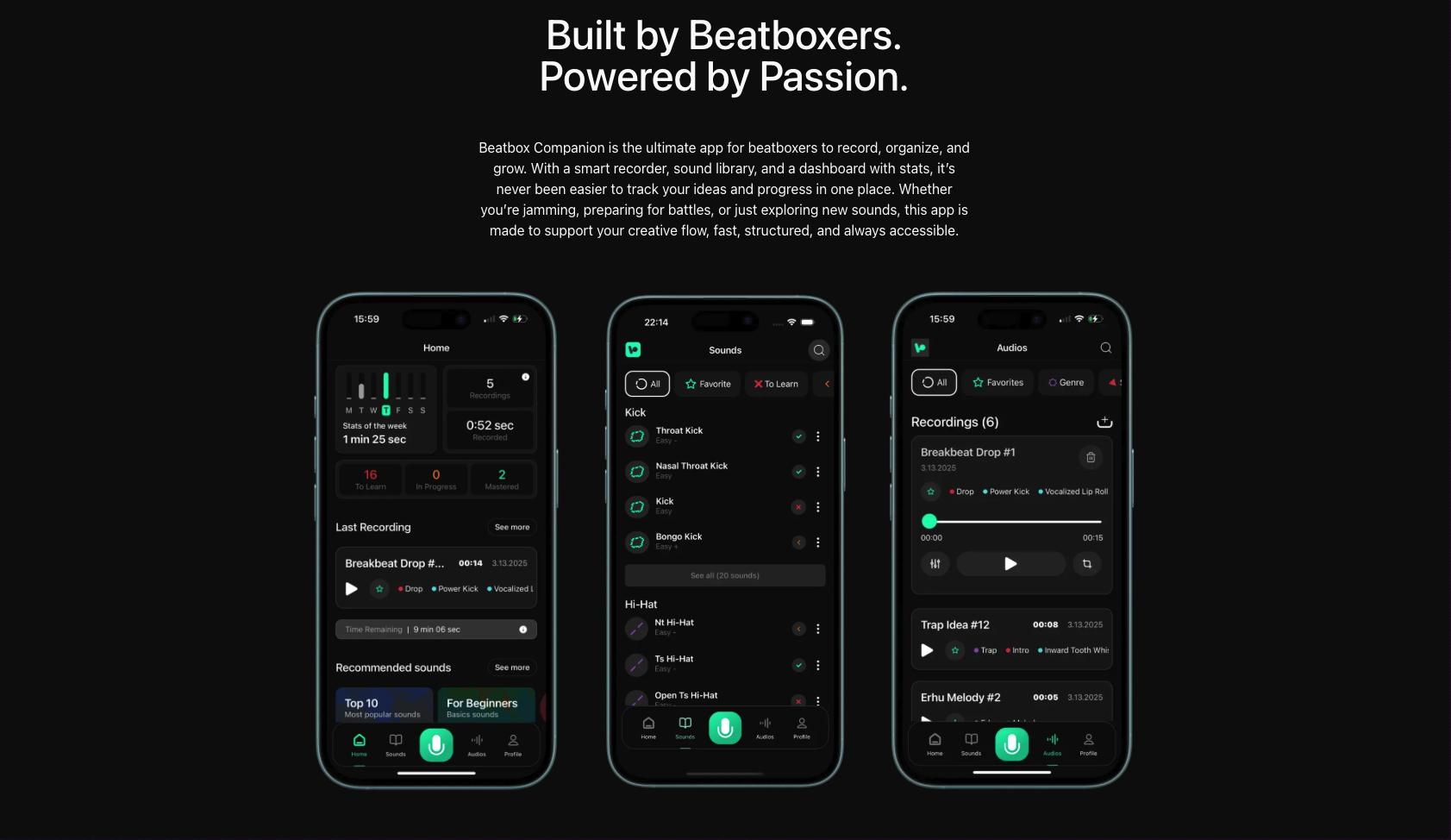 Beatbox Companion - Record, Organize & Track Your Beatbox | App